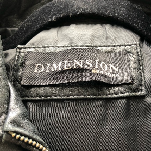 Dimension New York | Jackets & Coats | Sexy Cropped 34 Sleeve Leather ...
